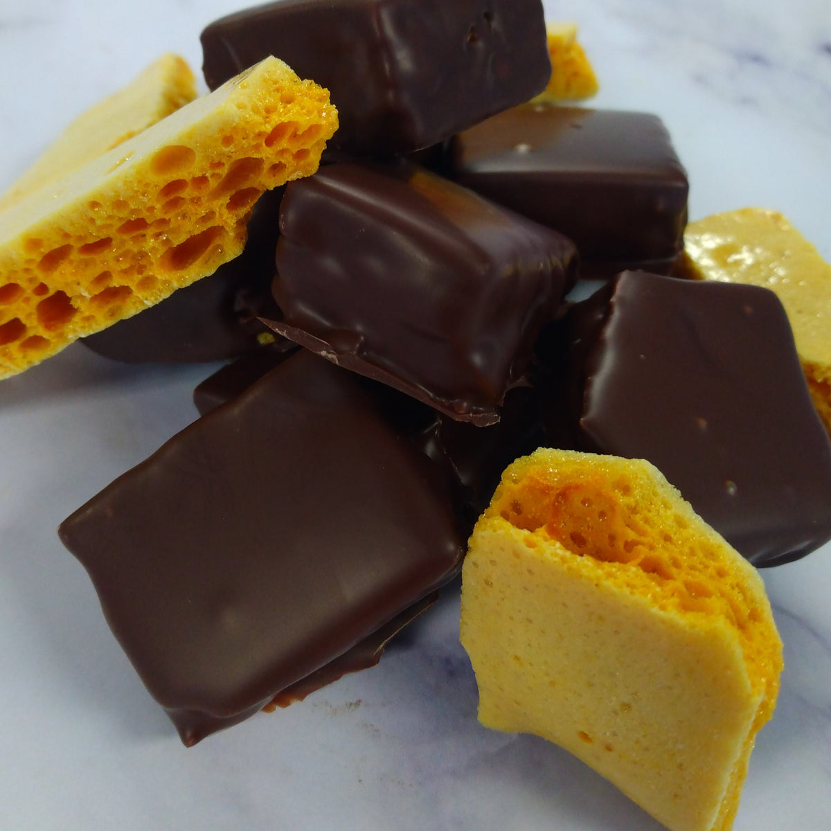 Dark Chocolate Dipped Honeycomb Candy – m2 Confections